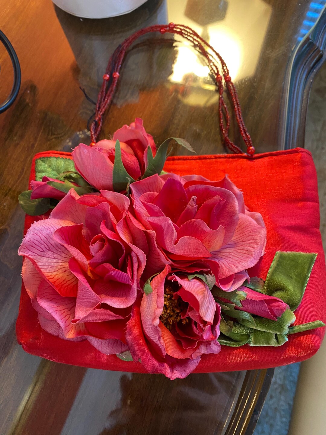 Vintage Hand Embellished Millinery Flower Purse-designer Purse -floral ...