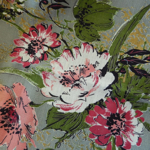 Vintage Barkcloth - Etsy