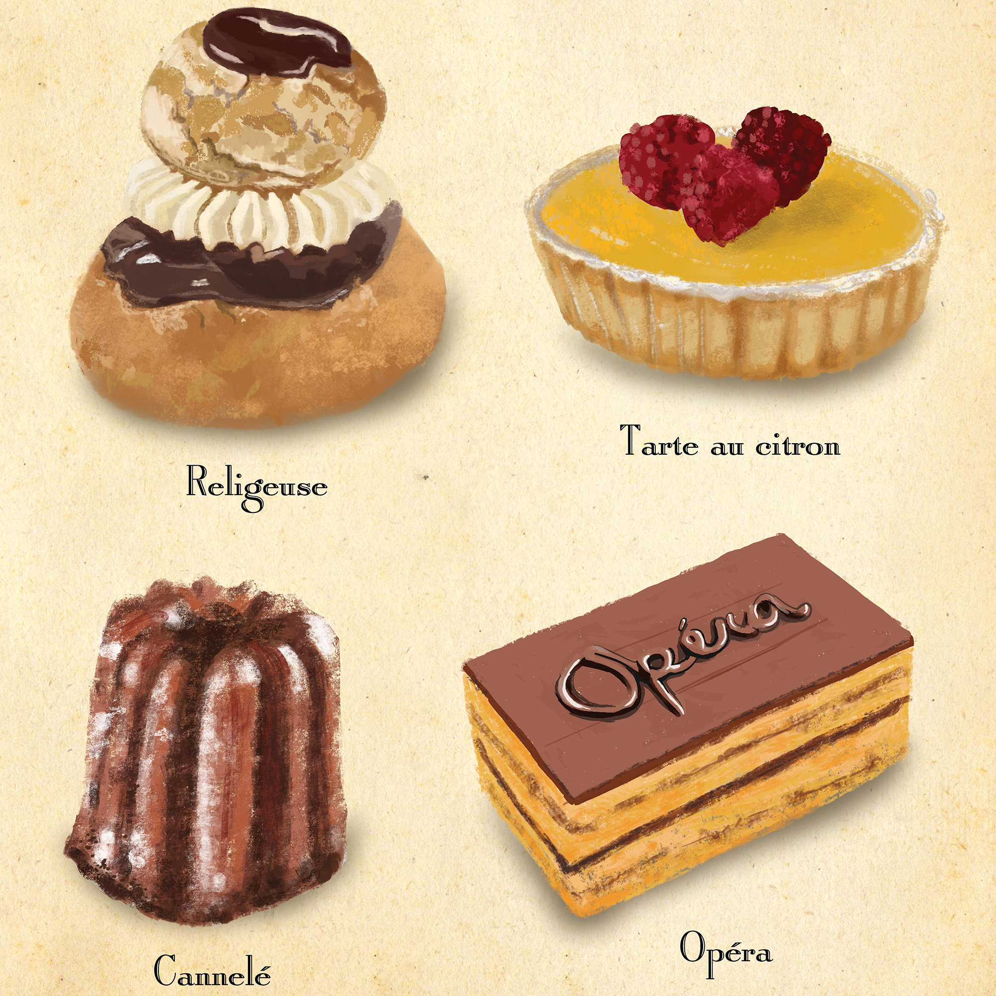 Different French Cakes