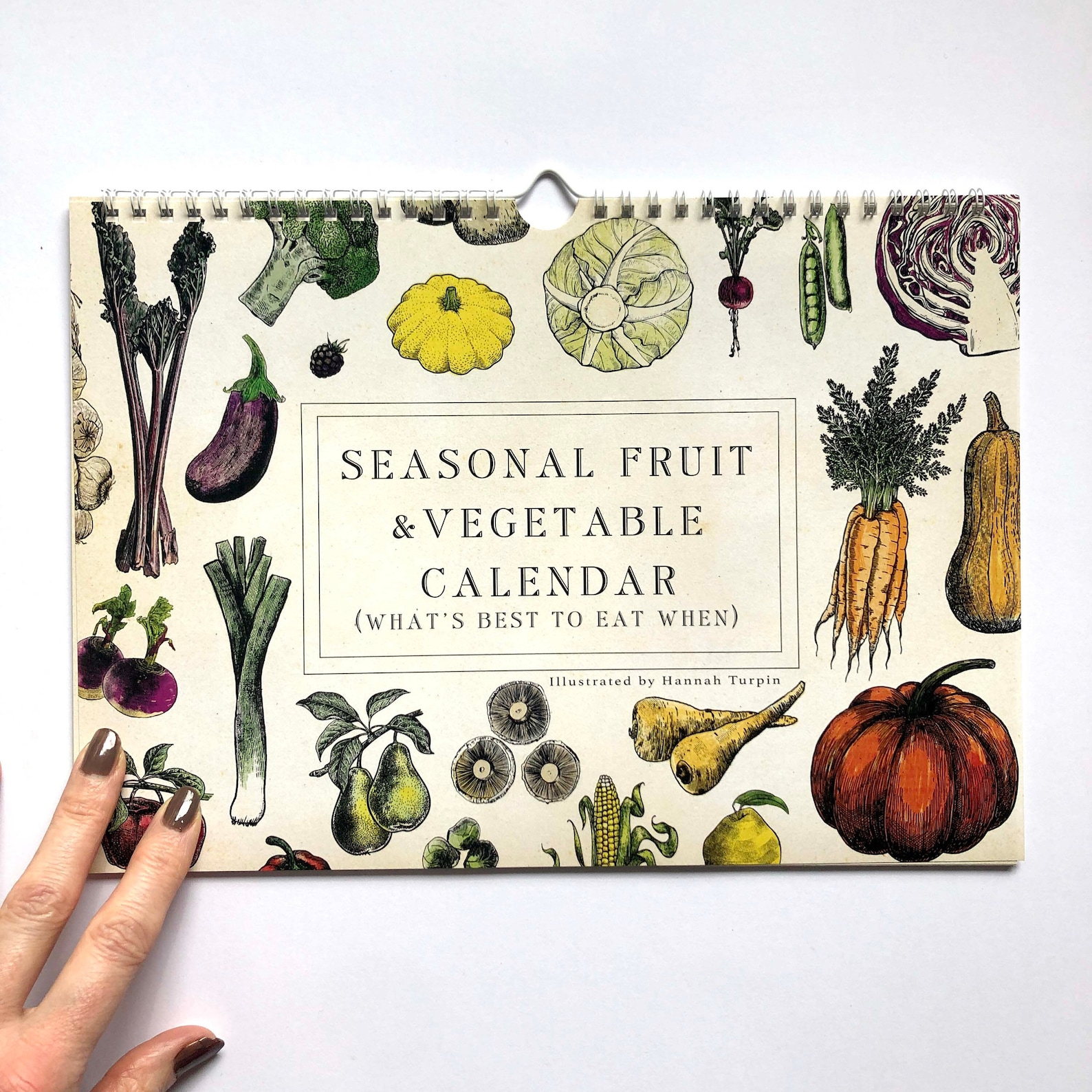 UK Seasonal Calendar, A4 (dateless) Fruit and Vegetable Wall Calendar ...