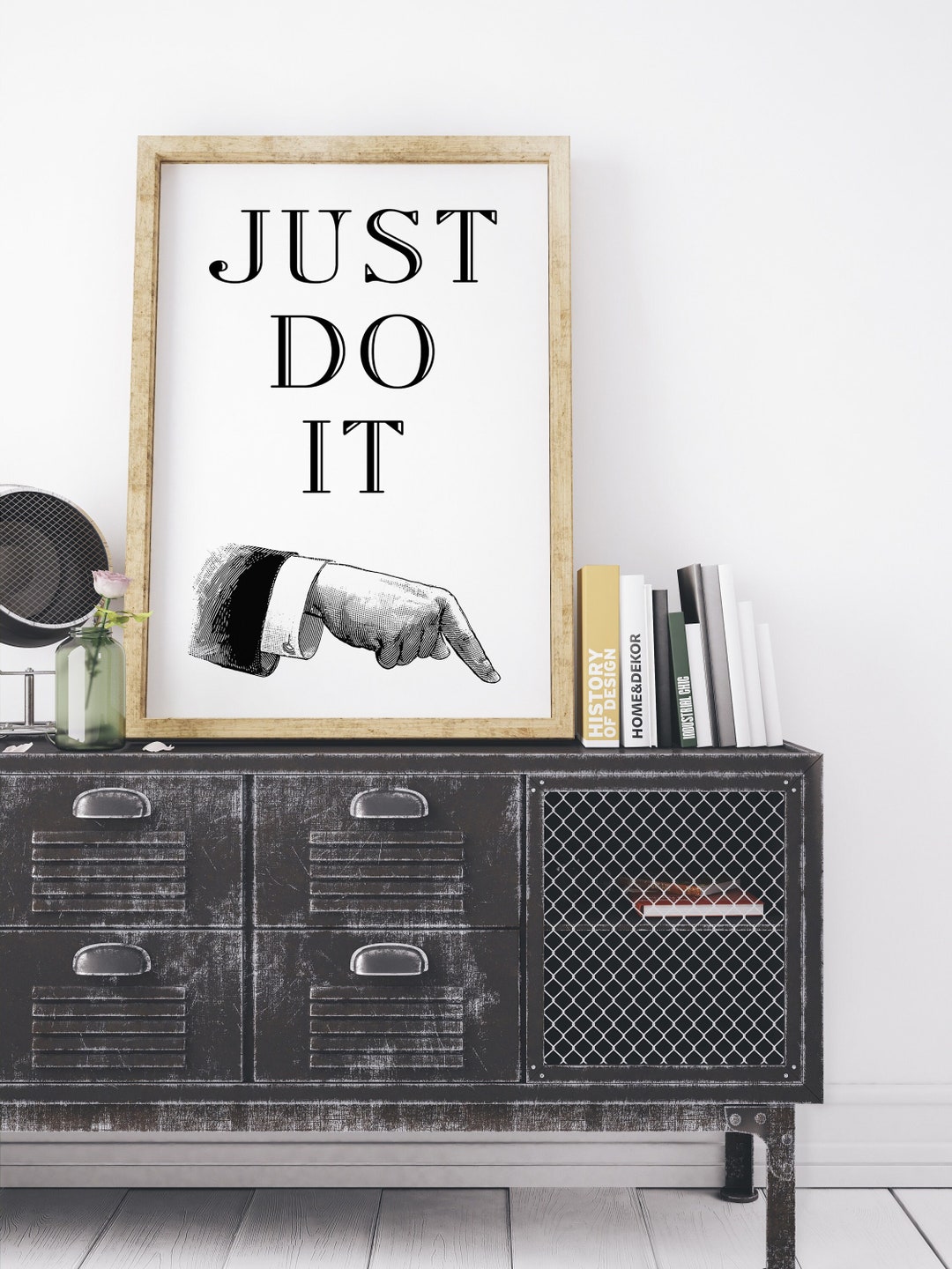 Black and White Positive Motivational Quote Print Design Wall Art Home ...