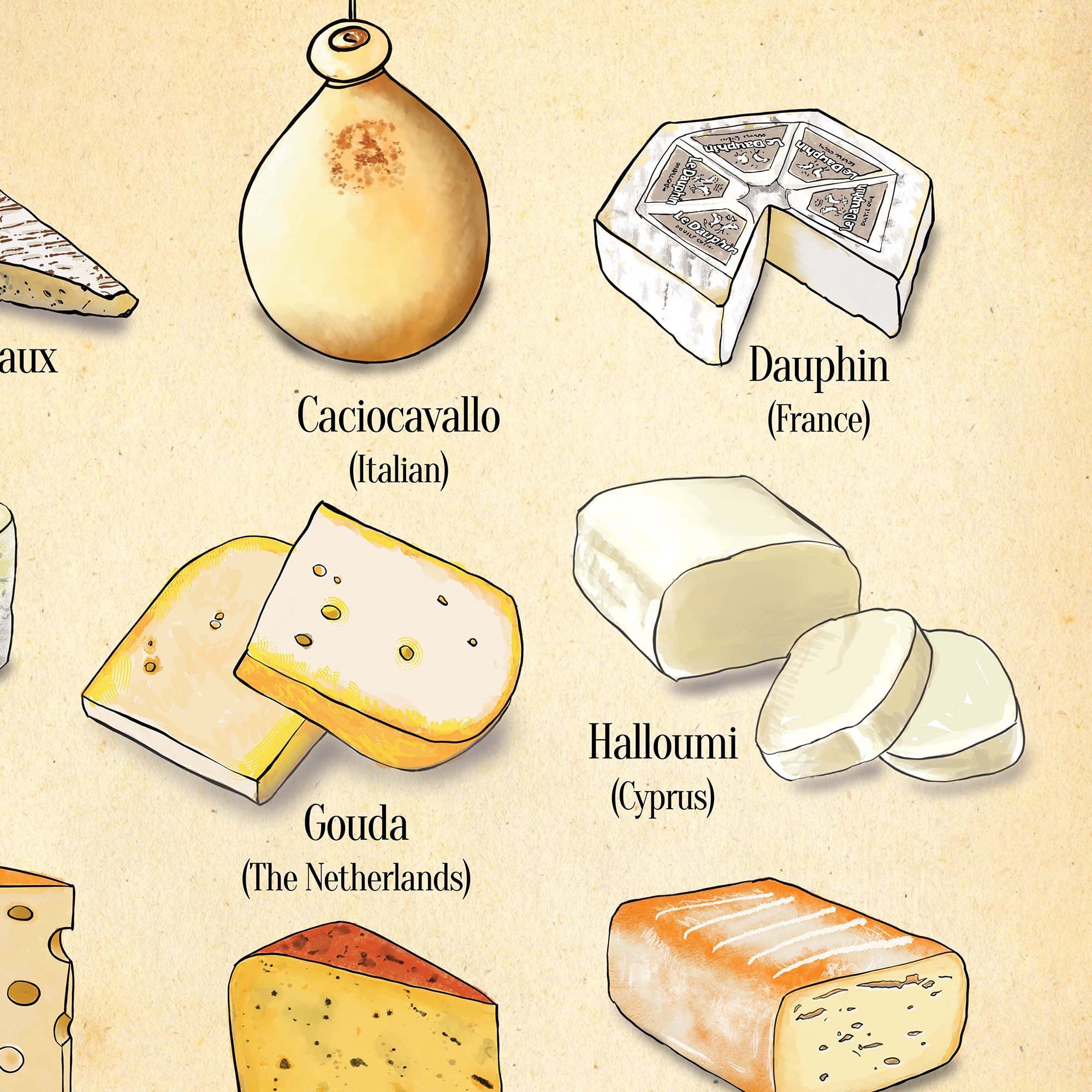 Cheese Alphabet Poster A-Z of Cheese Cheese Art Vintage - Etsy UK