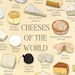 Cheese of the World Poster, Kitchen Decoration, Cheese Knowledge Poster ...