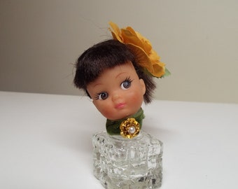 Creepy Cute Doll Head Art Perfume Bottle Doll OOAK Vintage | Etsy