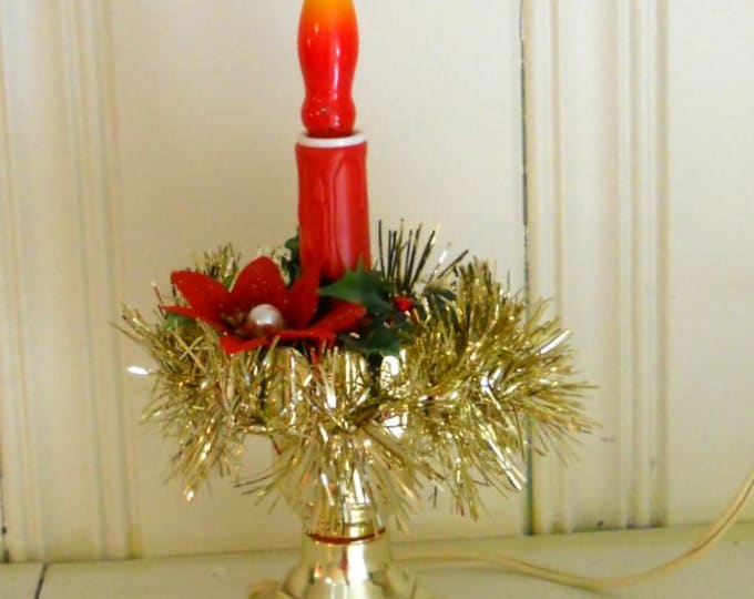 Kitschy Plastic Christmas Candle Centerpiece Electric Light - Etsy