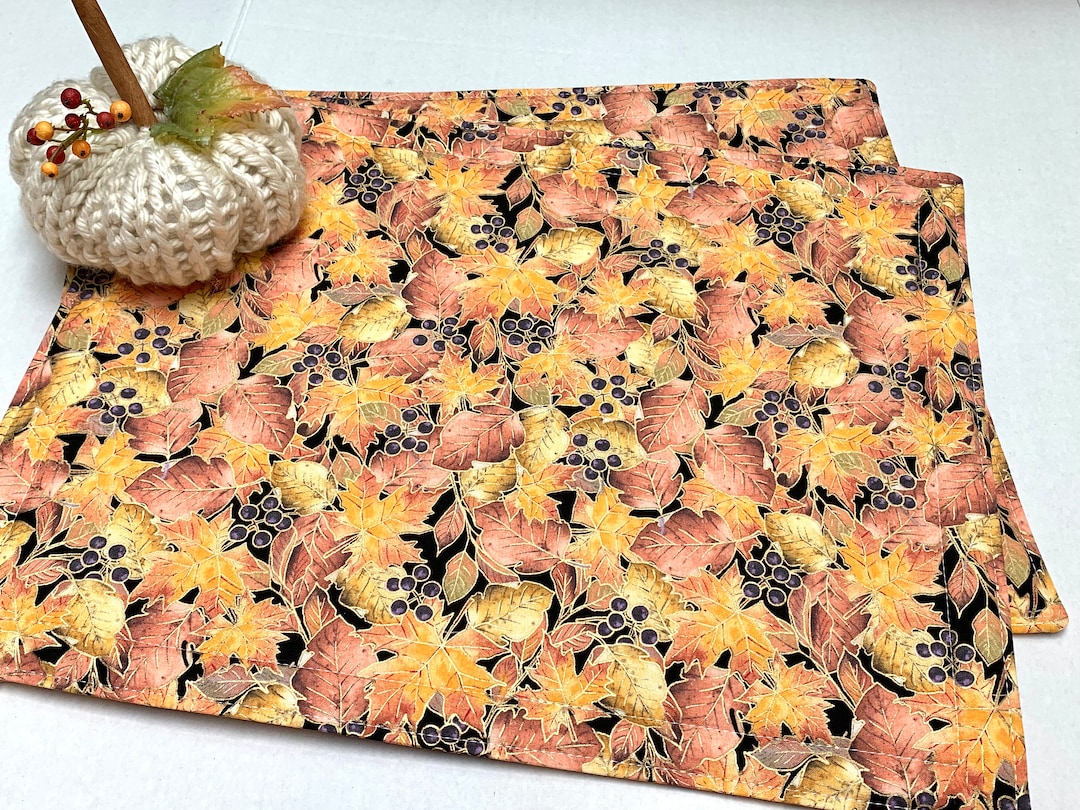 Fall Leaf Placemats, Home Table Decor, Fall Placemats, Thick Placemat ...