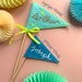Mini Personalized Name Flag: Children's Gift, Party Favor - Etsy