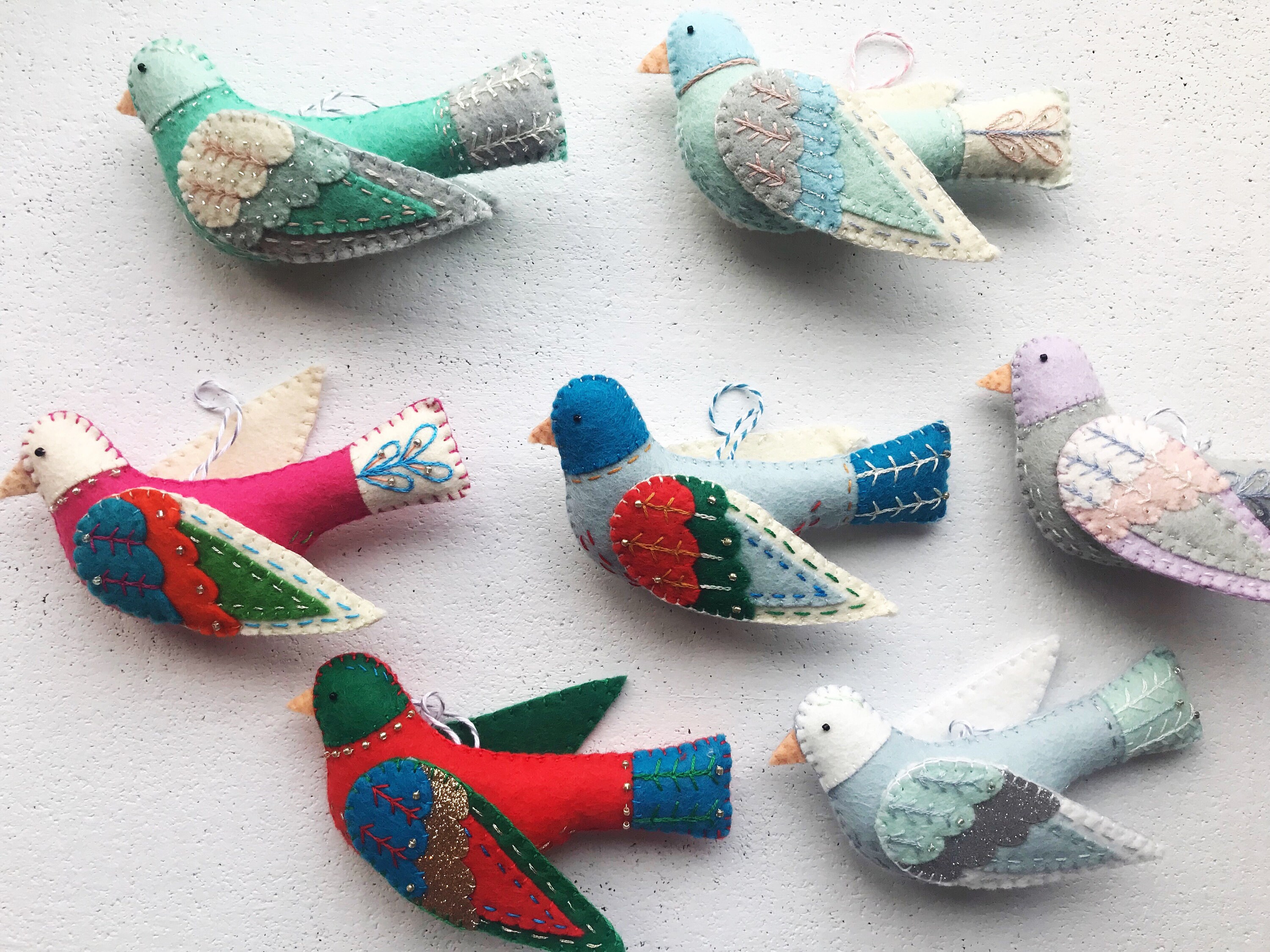 Handmade Embellished Bird Christmas Tree Ornament With | Etsy