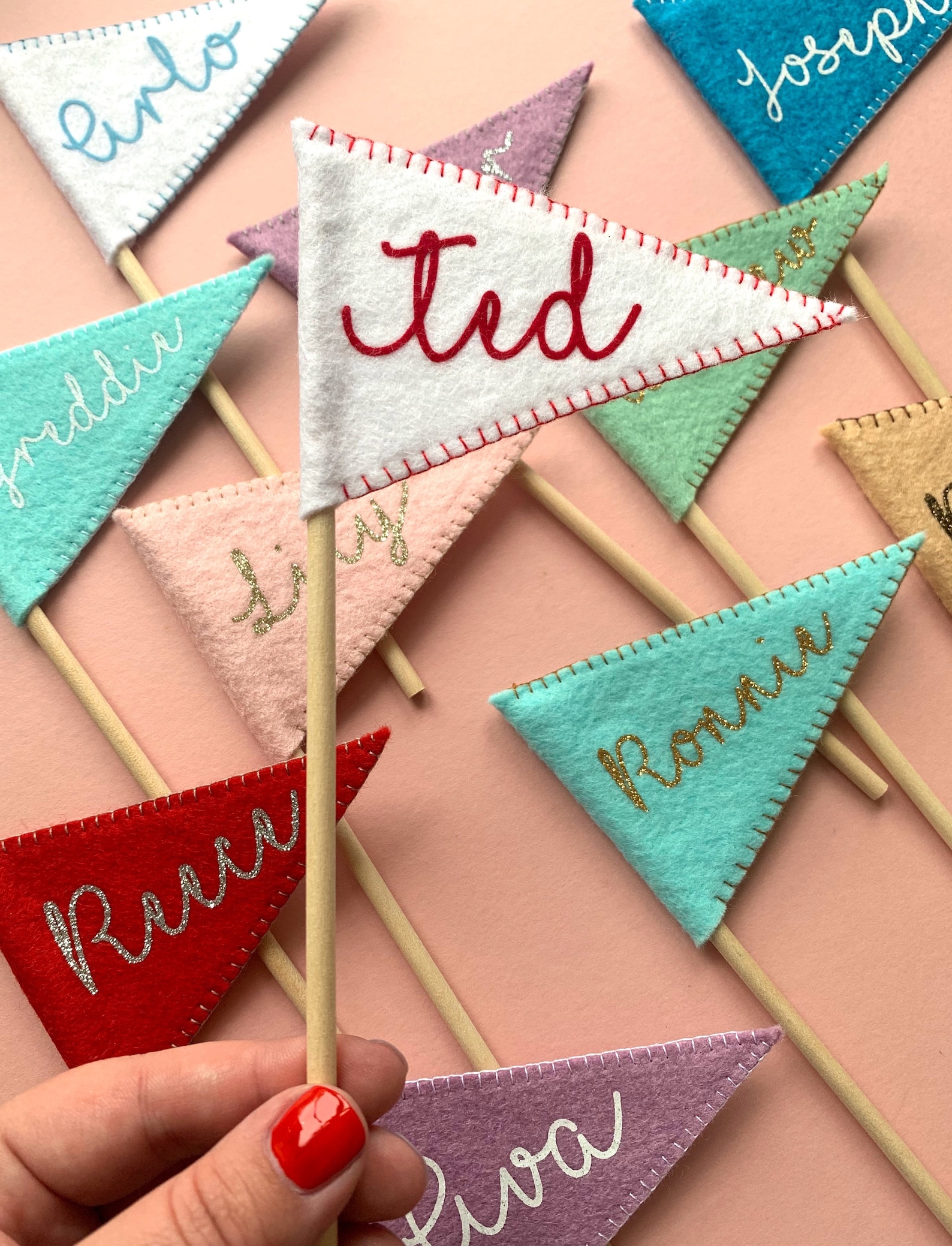 Mini Personalized Name Flag: Children's Gift, Party Favor - Etsy