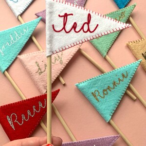 Mini Personalised Name Flags | Children's Gift | Party Bags | Wedding ...