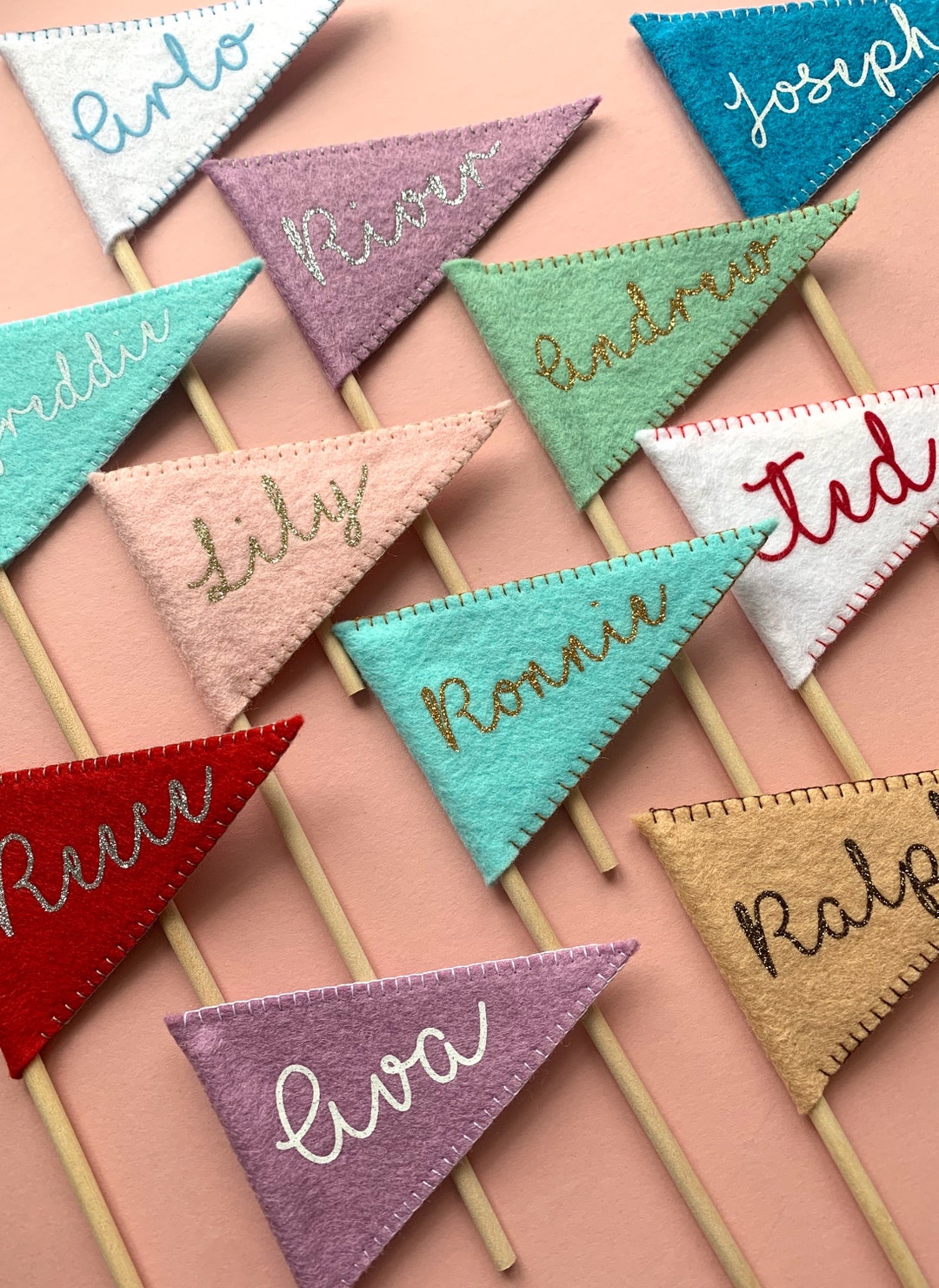 Mini Personalized Name Flag: Children's Gift, Party Favor - Etsy