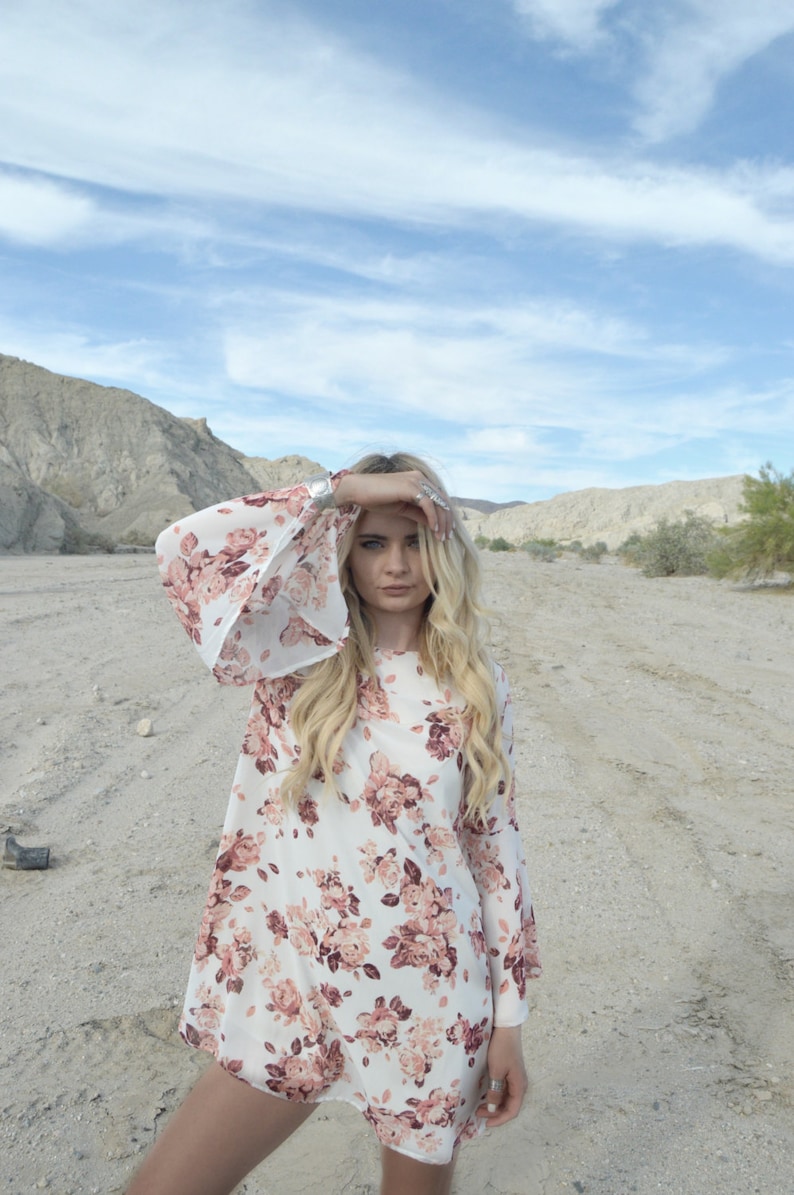 SALE Bunga Mini Dress in Rose - Etsy