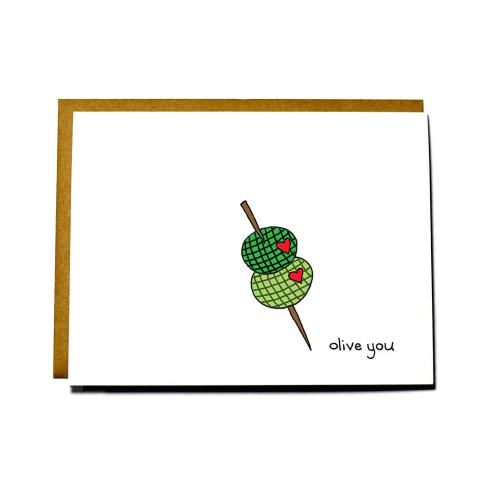 Cute I Love You Card, Olive You Card, Valentines Day, Anniversary Card ...