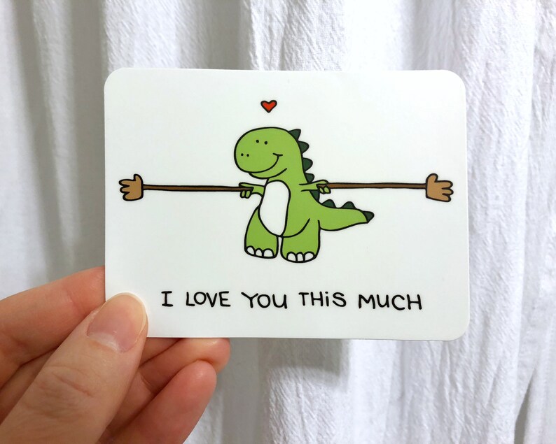 Dinosaur i Love You This Much 4x3 | Etsy