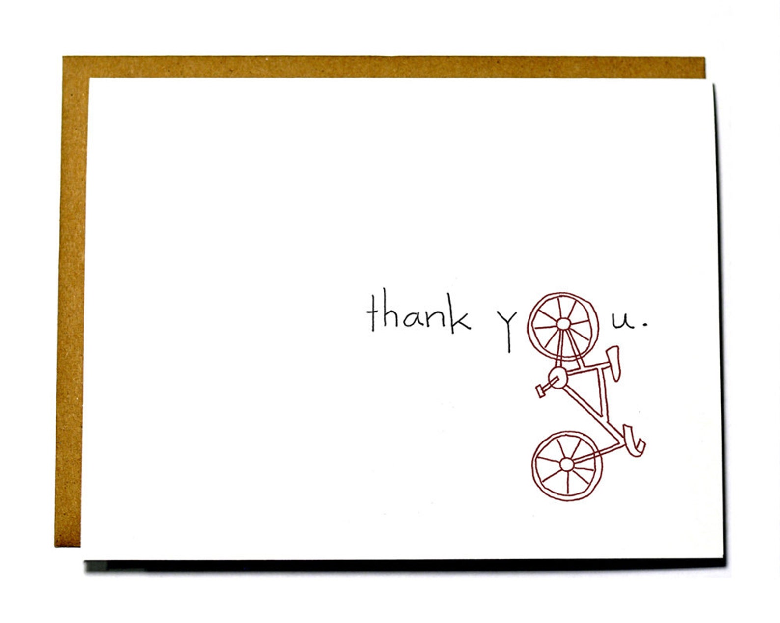 Bicycle Thank You Card Eco Friendly | Etsy