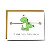 Dinosaur "i Love You This Much" 4"x3" Sticker - Etsy