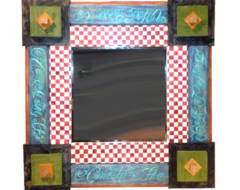 Hand Painted Mirror - Etsy