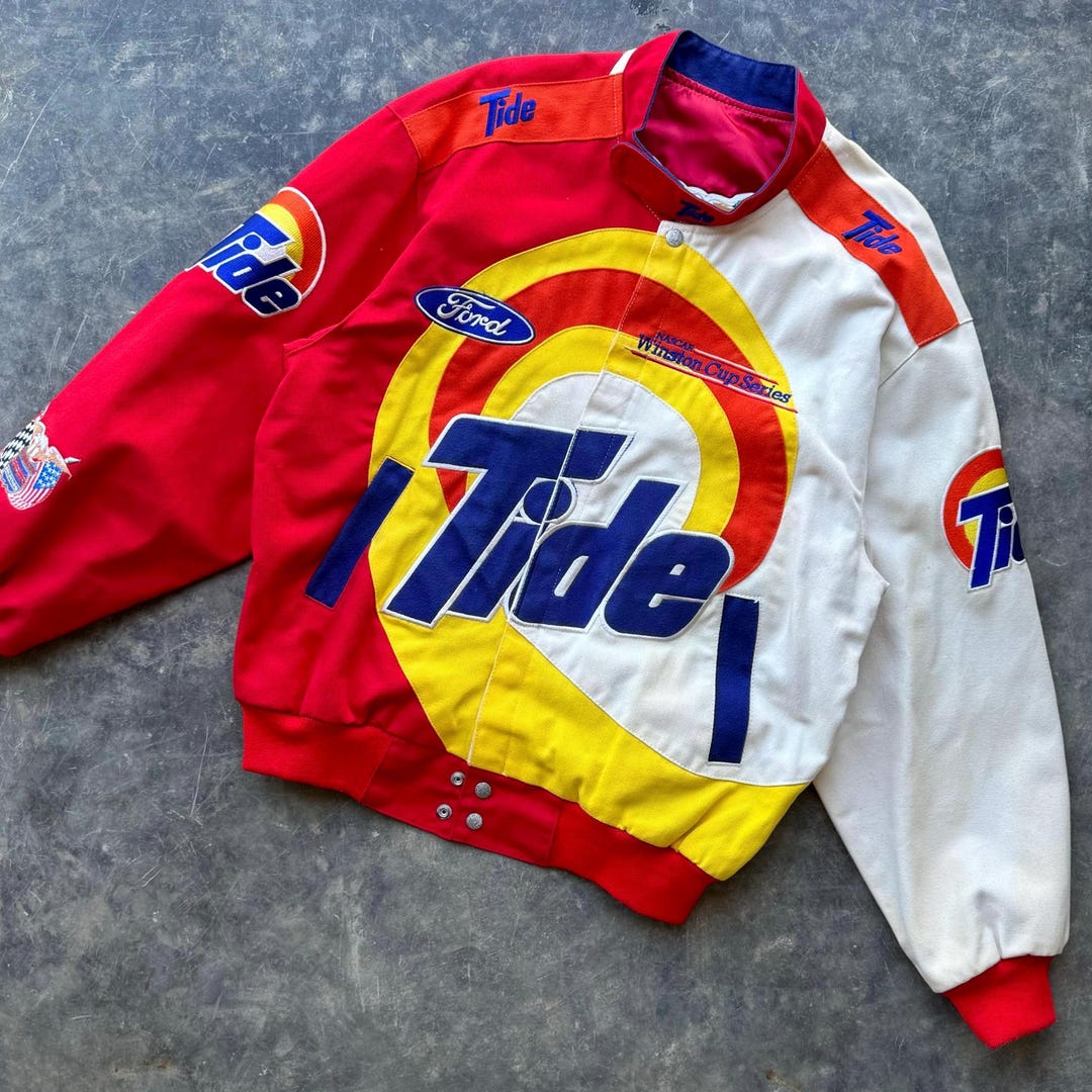Vintage 90’s Very Rare Jeff Hamilton Collection Tide Racing NASCAR Winston Cup Ford Jacket - Etsy