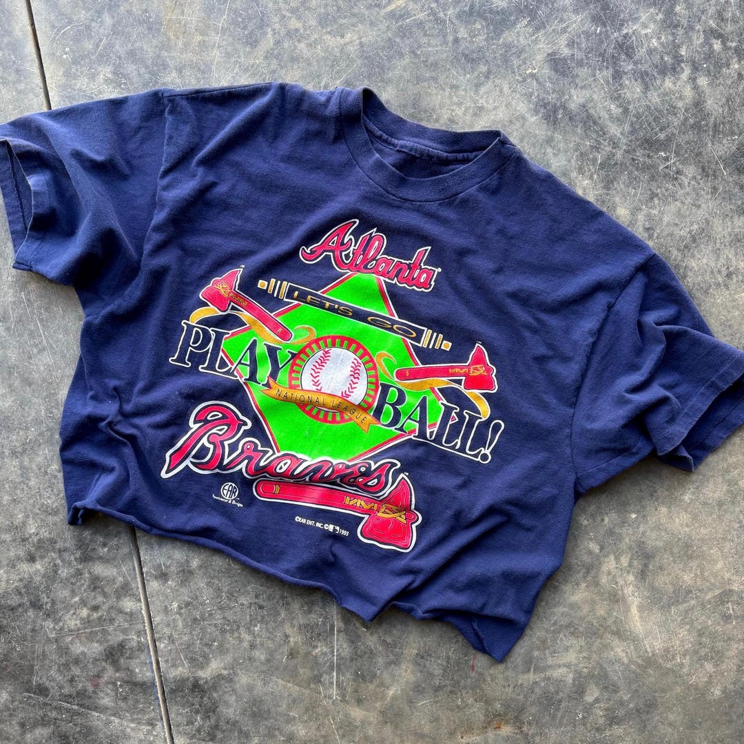 Vintage 90’s Atlanta Braves MLB Custom Crop Tee T Shirt - Etsy