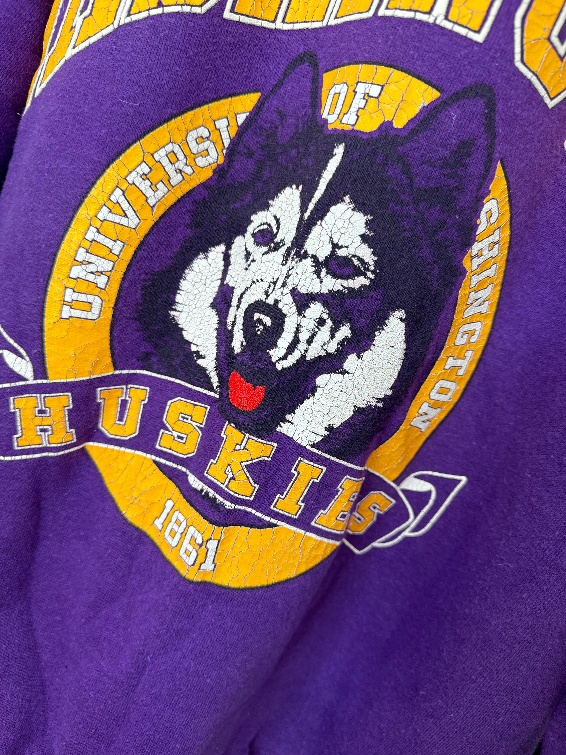 Vintage 90s Washington Huskies University Galt Sand Crewneck Sweatshirt ...