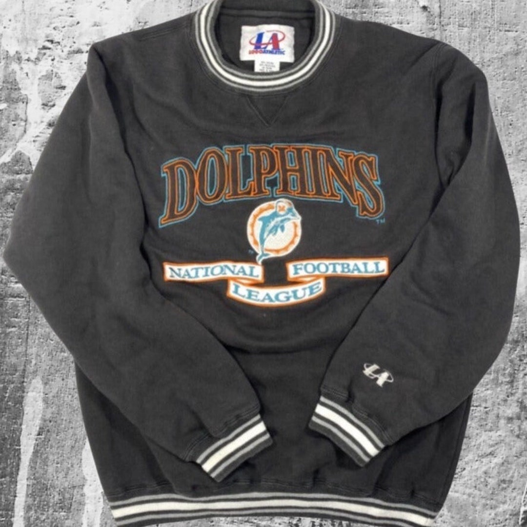 Vintage 90s NFL Miami Dolphins Football Logo Athletic Rare Black ...
