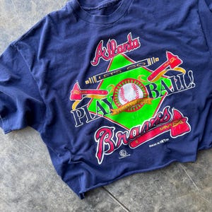 Vintage 90’s Atlanta Braves MLB Custom Crop Tee T Shirt - Etsy