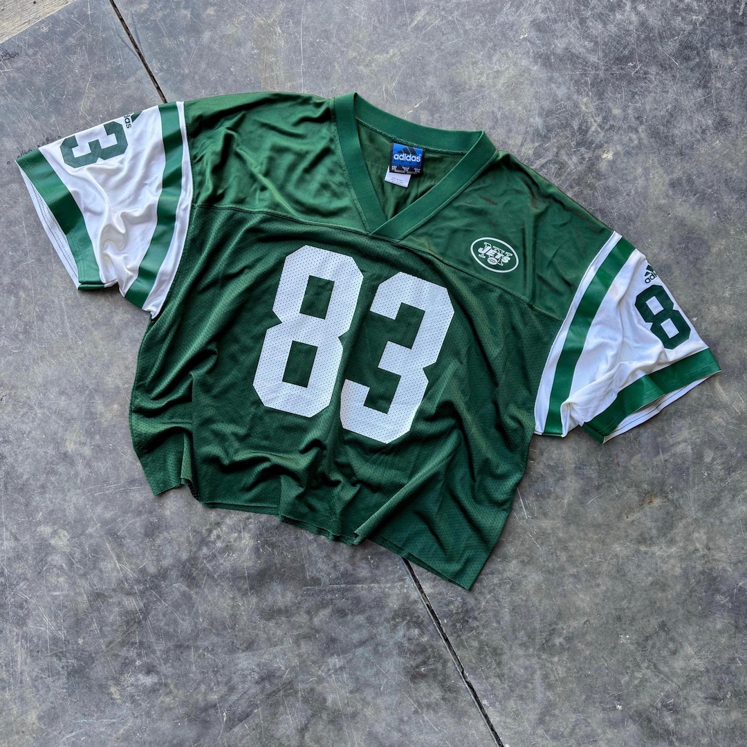 Vintage 00s New York Jets NFL Football Reebok Custom Crop 83 Moss ...