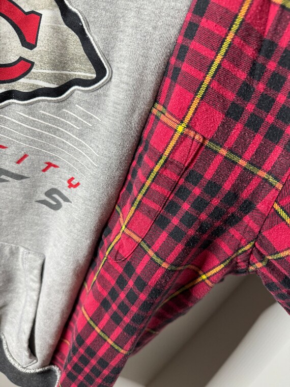 Custom Reworked Upcycled Kansas City Chiefs Flannel H… - Gem