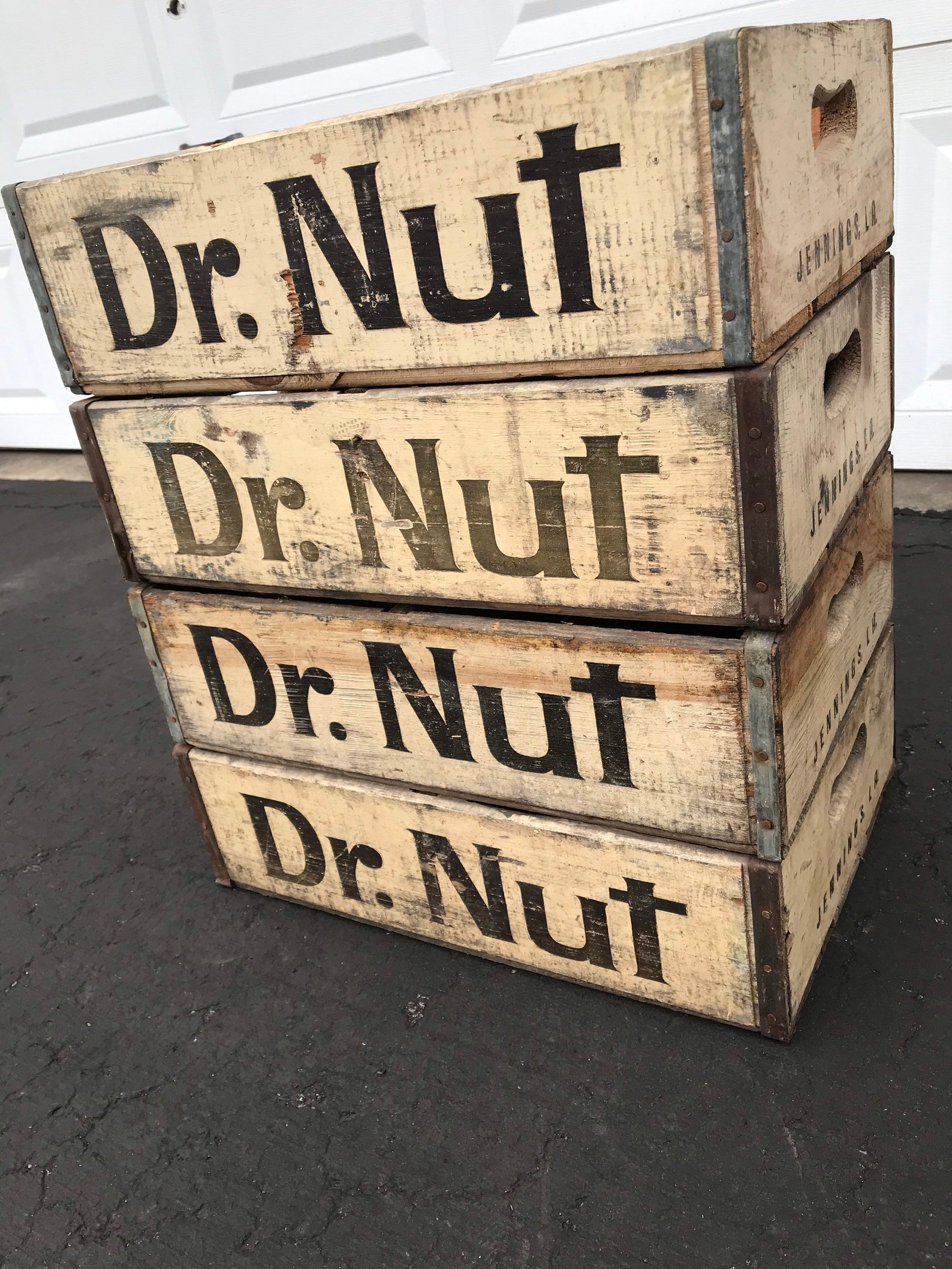 4 Very Rare Vintage Dr Nut Wood Soda Pop Crates Lot Jennings | Etsy