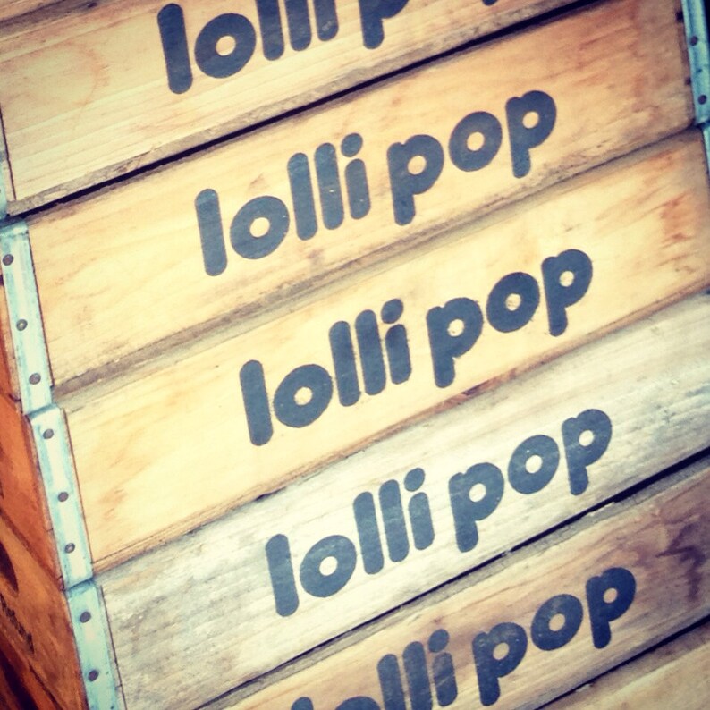 Vintage 1970's Lollipop Wood Soda Pop Crate Case - Etsy