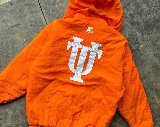 Vintage 90s Rare Tennessee Vols University Starter Puffer Hooded Zip ...