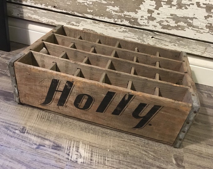 Very Rare Vintage 1964 Holly Chocolate Soldier Wood Soda Pop Crate Case ...