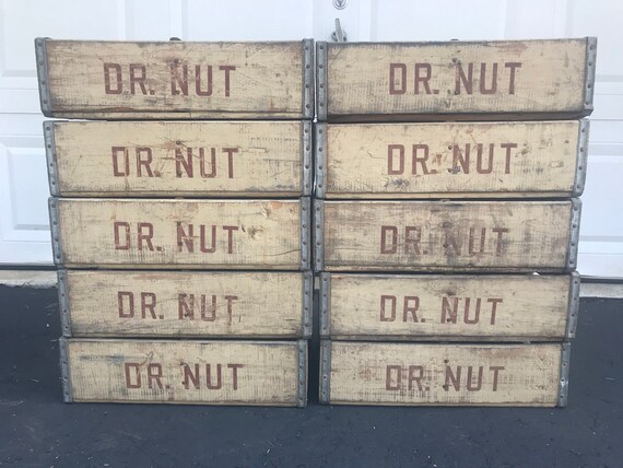 10 Very Rare Vintage Dr Nut Wood Soda Pop Crates Lot Jennings | Etsy