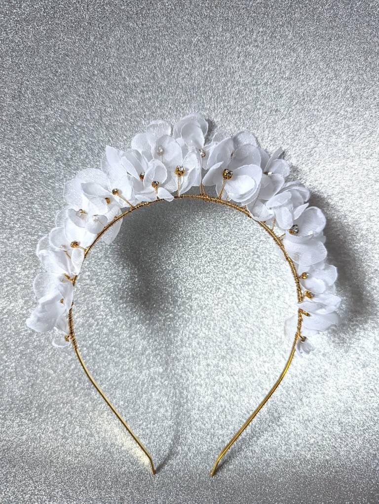 Boho Wedding Flower Crown, Delicate Bridal Flower Crown, Bridal Flower ...
