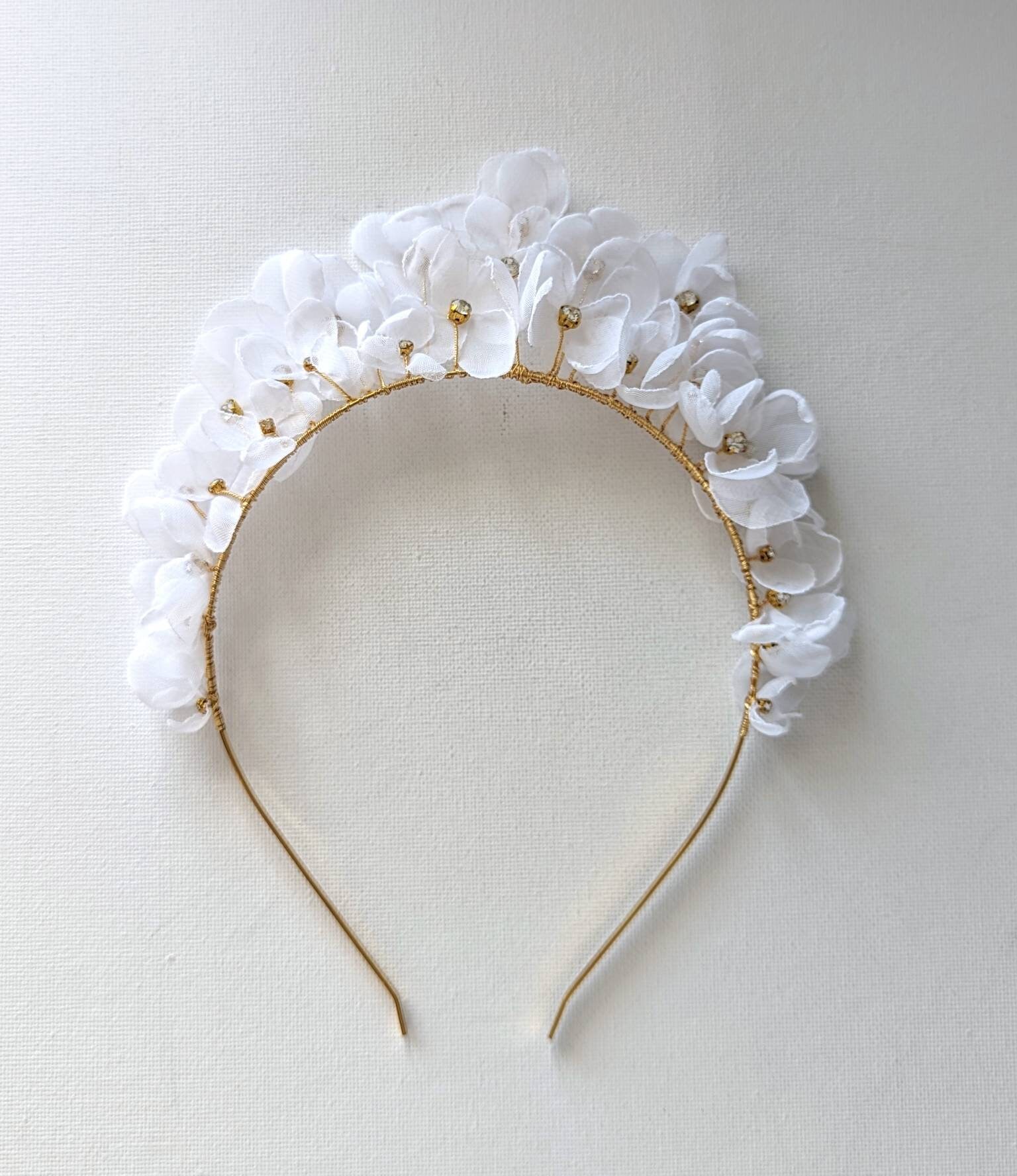 Boho Wedding Flower Crown, Delicate Bridal Flower Crown, Bridal Flower ...