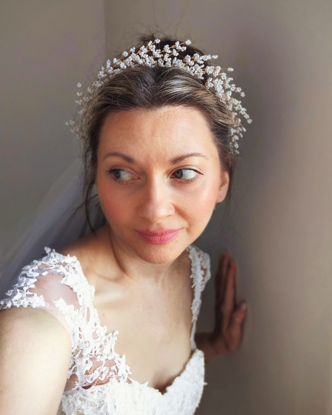 Boho Bridal Gold Tiara, Wedding Leaf Branches Crown, , Wedding Branch ...