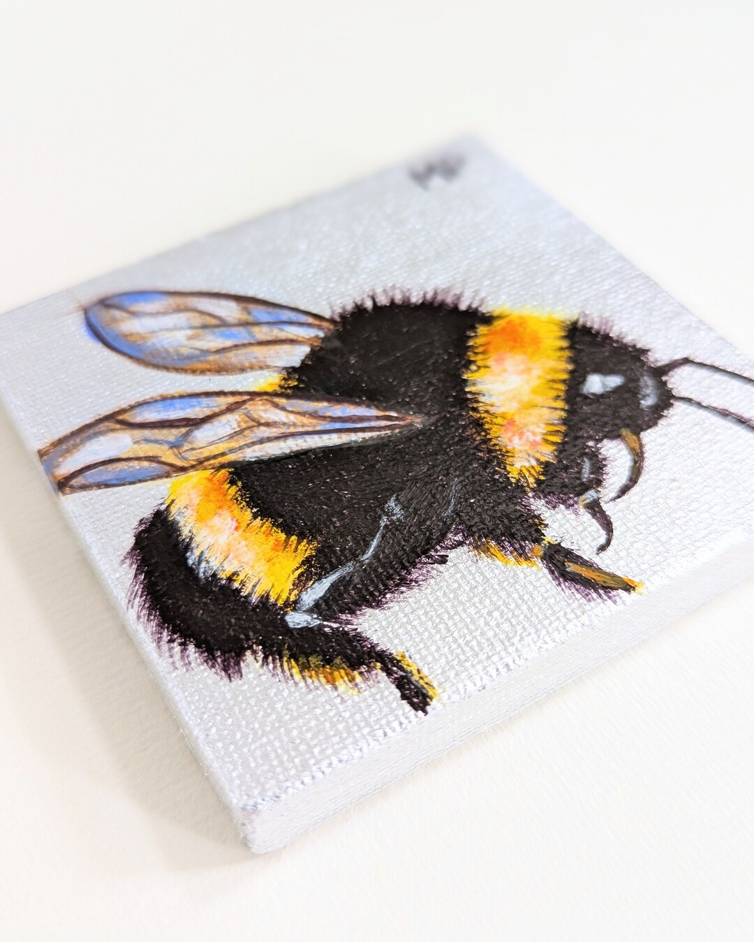 Bumblebee Gift, Bee Picture, Original Bee Painting, Bumblebee Acrylic ...