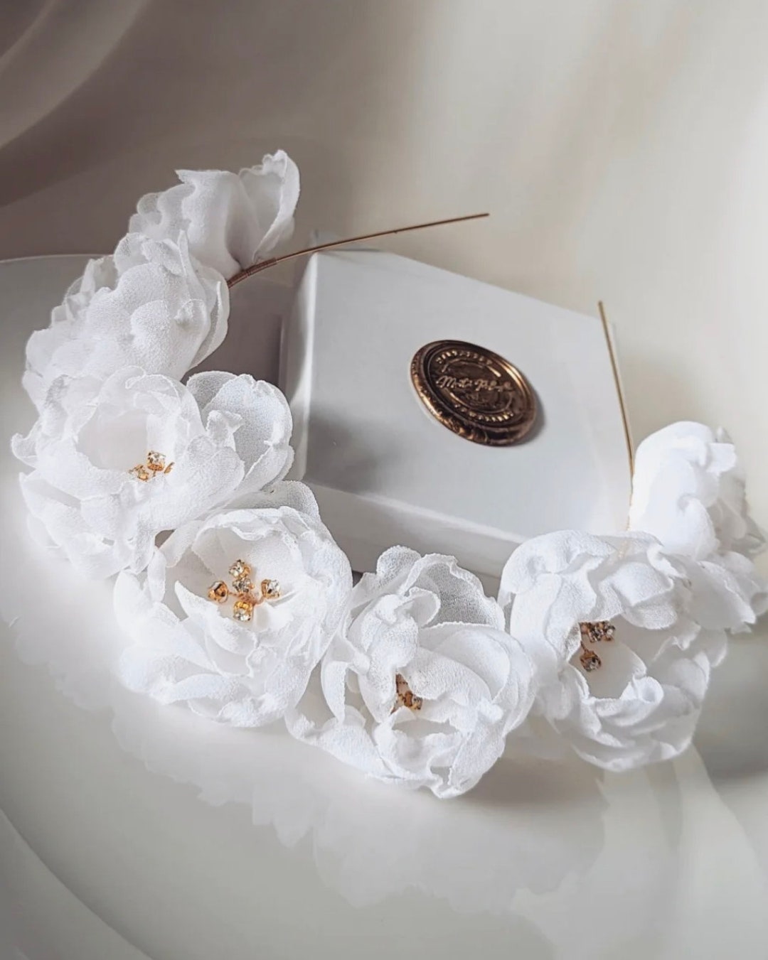 Wedding Flower Hairband, 3D Flower Garland, Wedding Spring Flower Tiara ...