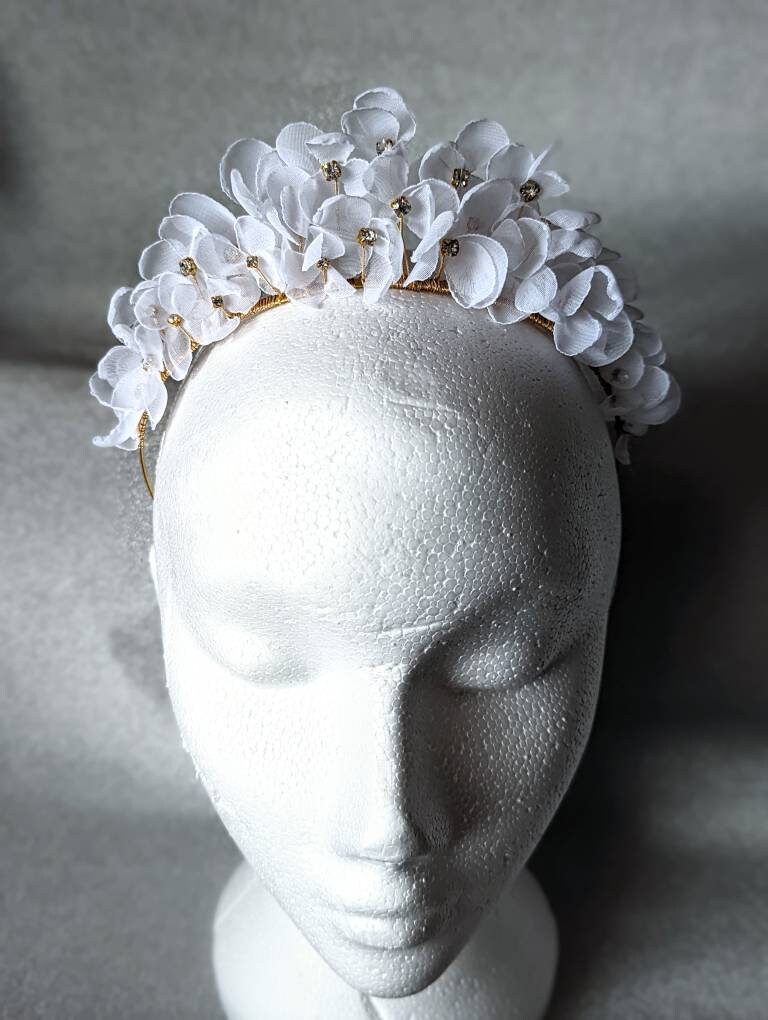 Boho Wedding Flower Crown, Delicate Bridal Flower Crown, Bridal Flower ...