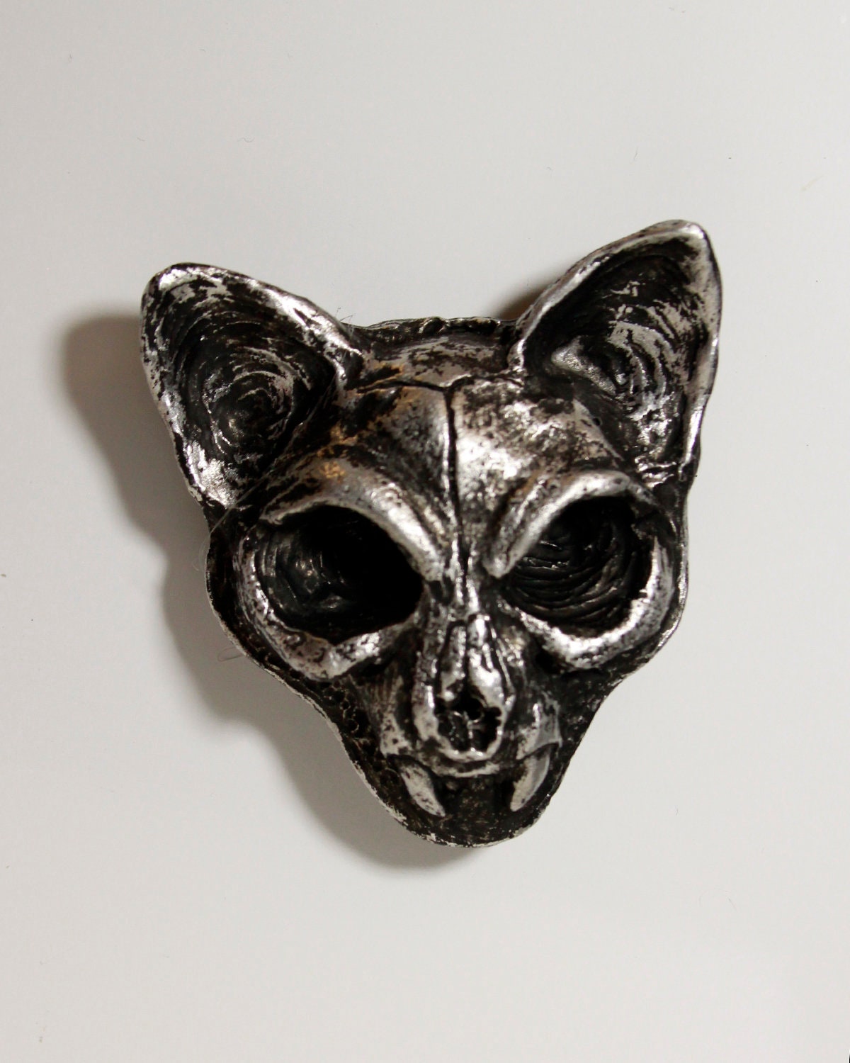 Cat Kitty Skull made to Order: Choose Magnet or Pin - Etsy