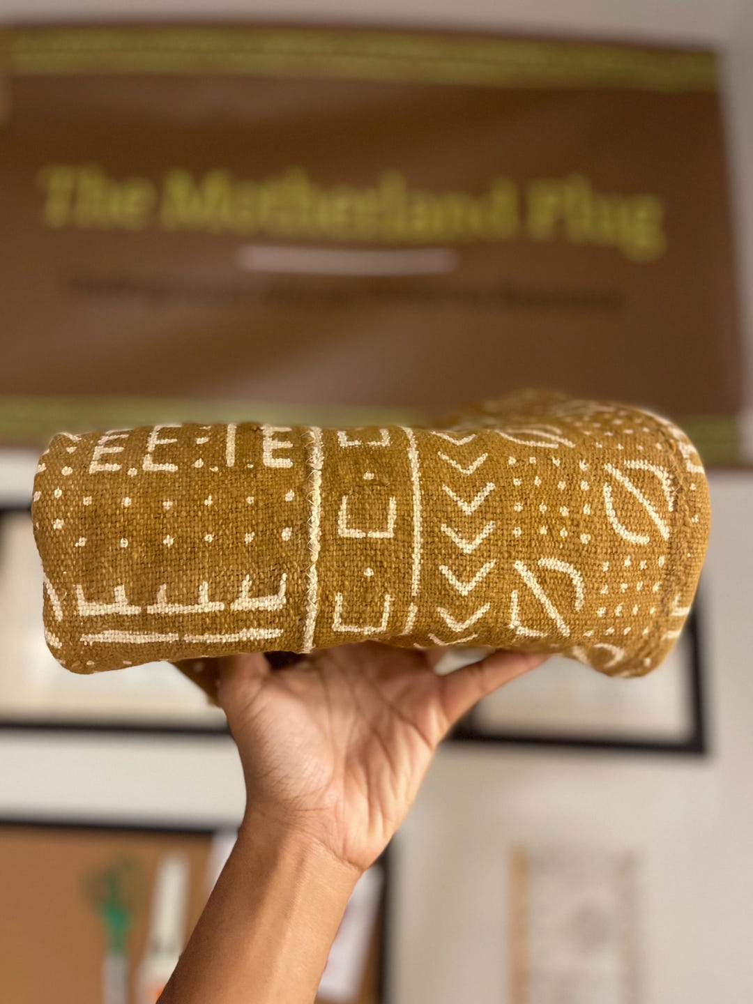 Authentic African Mudcloth Fabric | Brown and White Colored | Made in ...