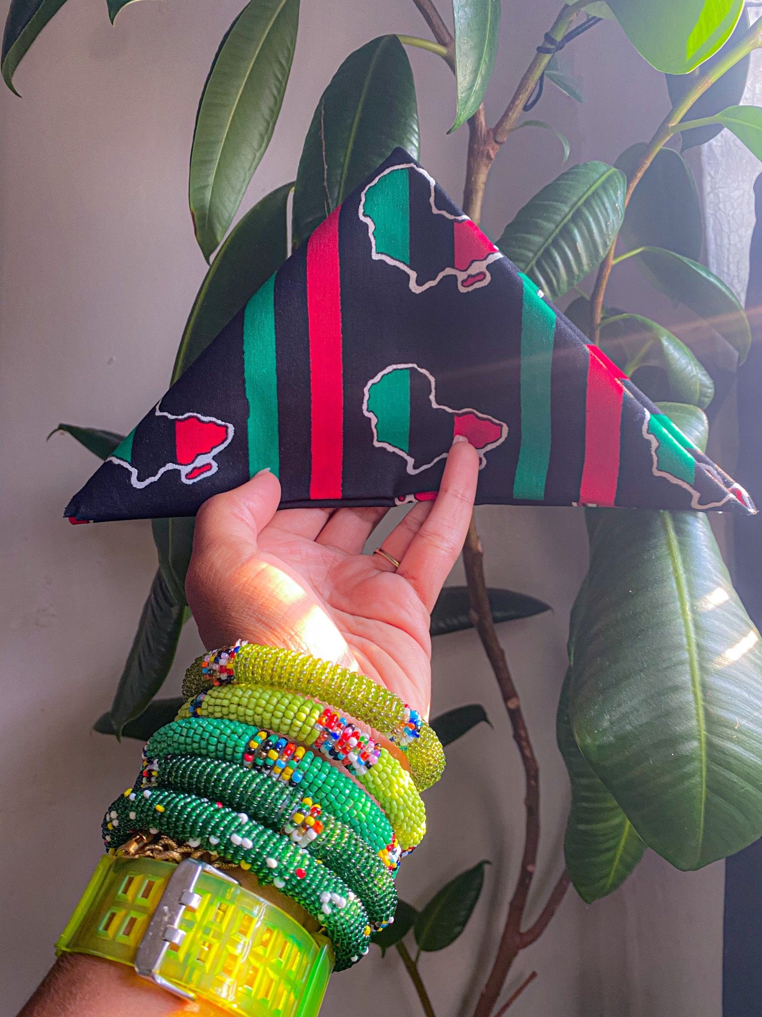 Pan African Authentic African Print 100% Cotton Fabric Bandana - Etsy
