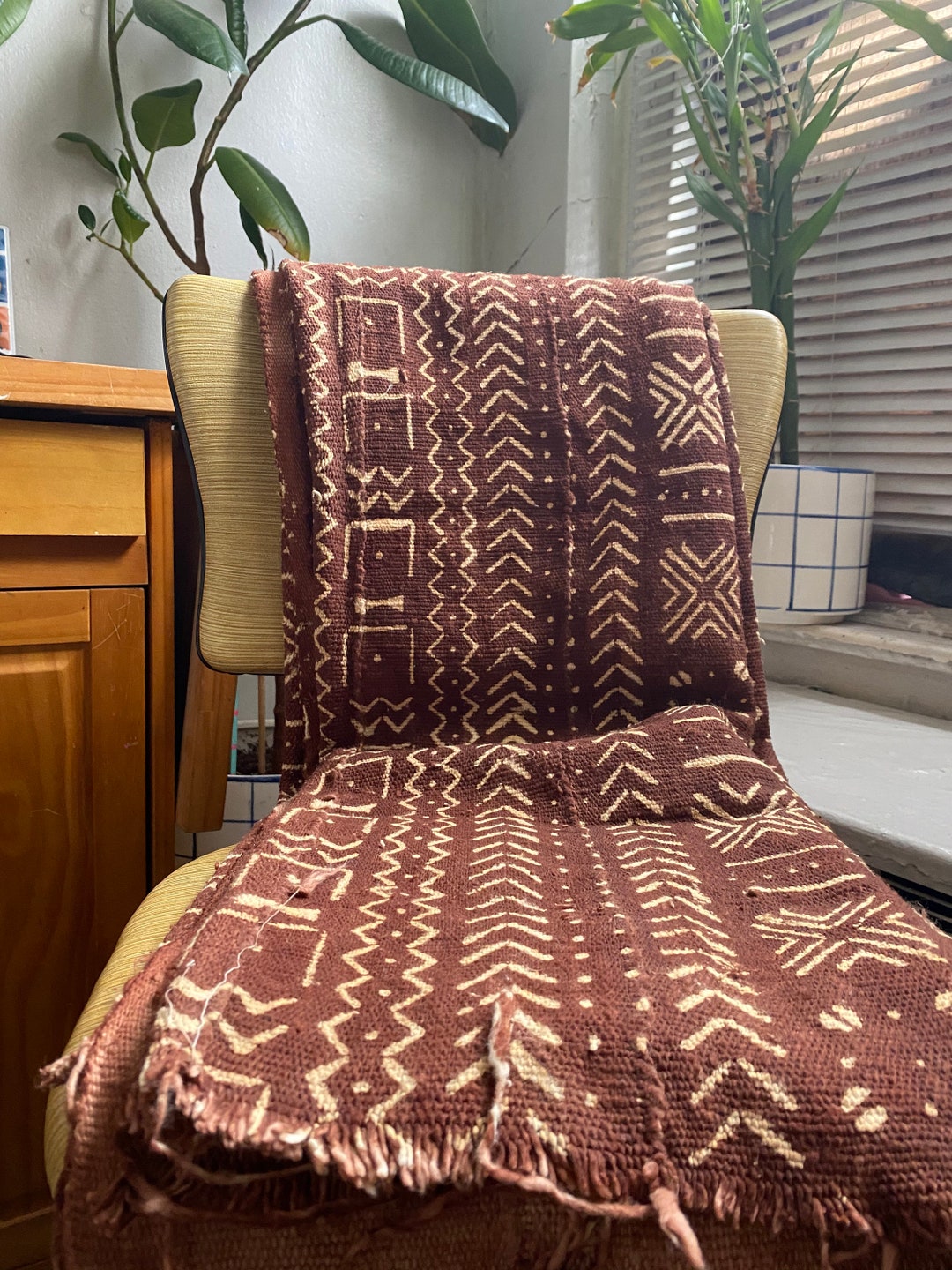 Authentic African Mudcloth Fabric | Brown| Bambara Fabric | Made in ...