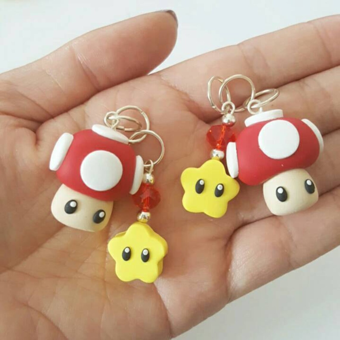 Mario Inspired Polymer Clay Charm, Super Mario Polymer Clay Pendant ...