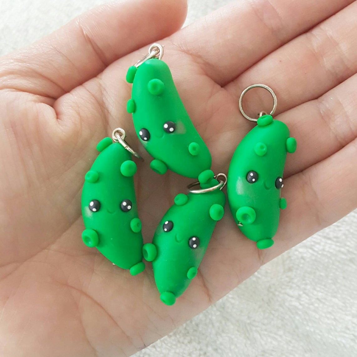 Pickle Charm Pickle Polymer Clay Pendant Food Miniature - Etsy