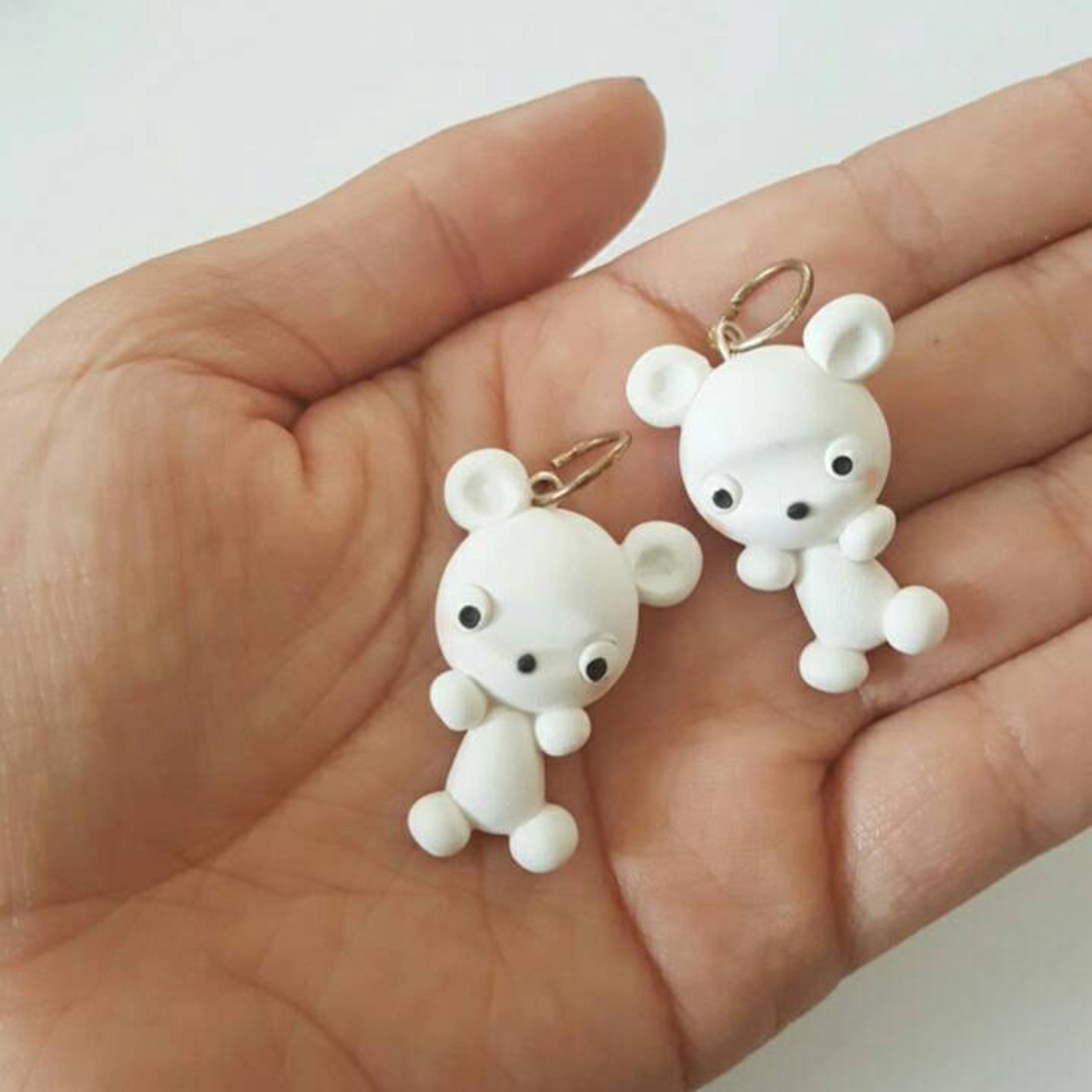 Cute Kawaii Ice Bear Polymer Clay Charm Ice Bear Clay - Etsy