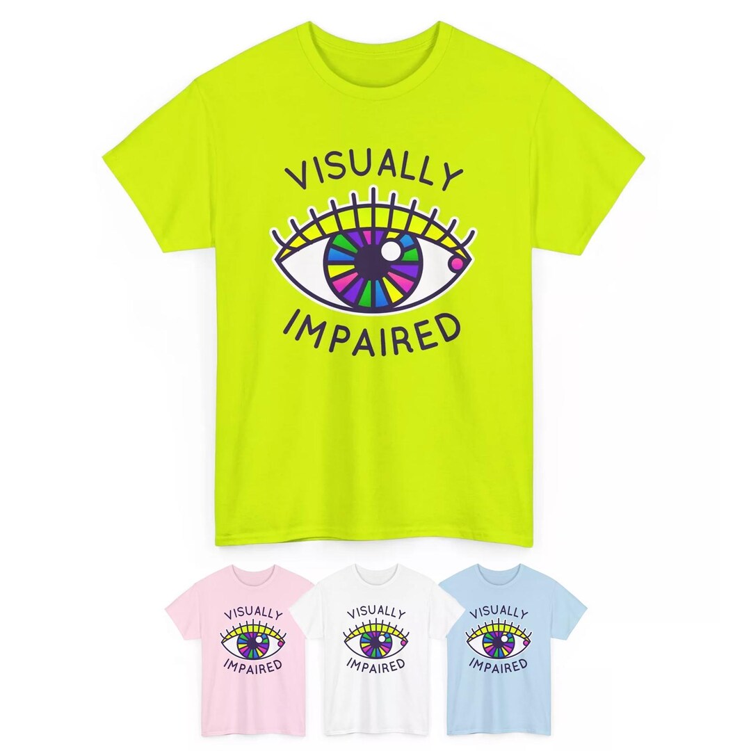 Blind Awareness "visually Impaired" Retro Rainbow Eyeball - Low Vision ...