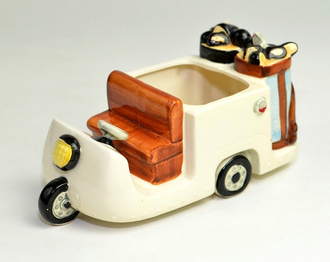 Golf Cart Planter - Inarco Ceramic Flower Pot, 1950's - Cute Funny Gift ...