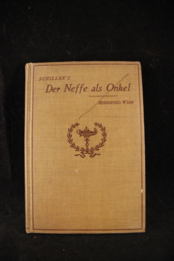 Antique Book Der Neffe als Onkel by Friedrich von Schiller | Etsy
