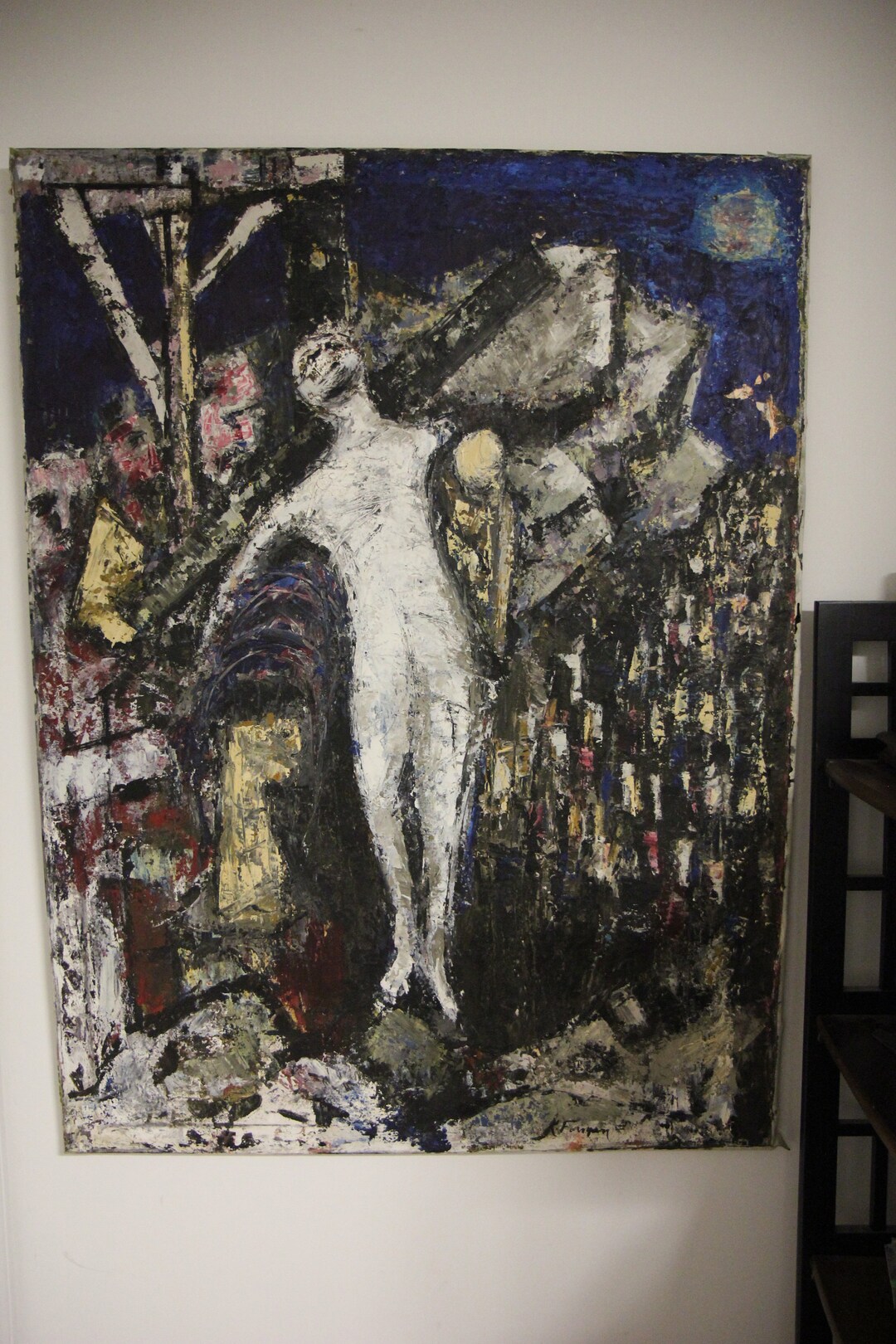 Vintage Original Painting by Kenneth Forman Called the Descension 1950s ...